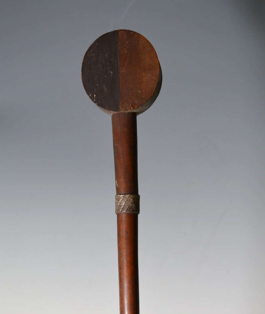 African tribal Rare old Zulu Knobkerrie staff-SOLD - tribalartantiques.com
