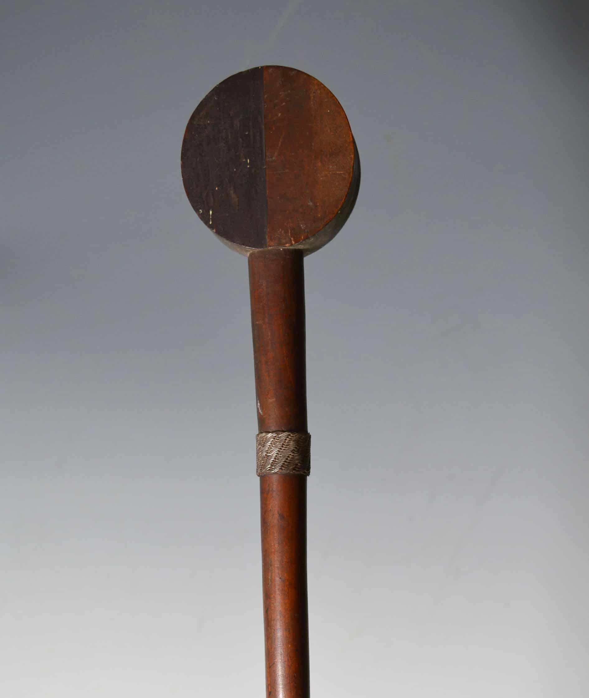 African tribal Rare old Zulu Knobkerrie staff-SOLD - tribalartantiques.com