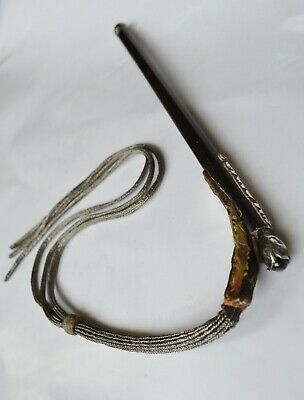 Rare Indian Mughal Central Asian Equestrian silver riding crop whip ...
