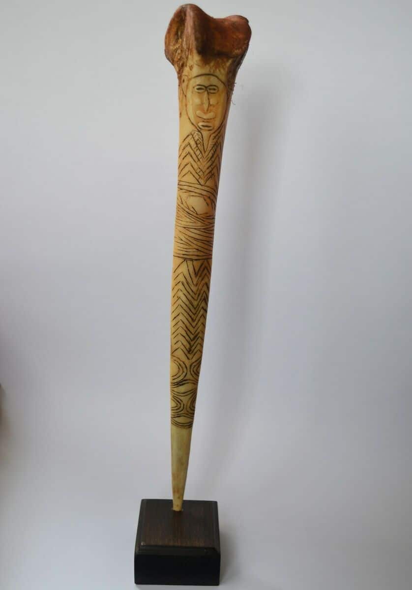 Tribal Cassowary bone Dagger Papua new guinea Oceanic Polynesian ...