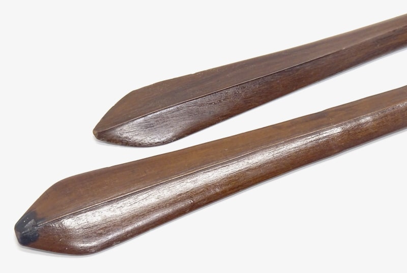 Pair Antique Fiji Paddle clubs Oceanic Polynesian Fijian ...