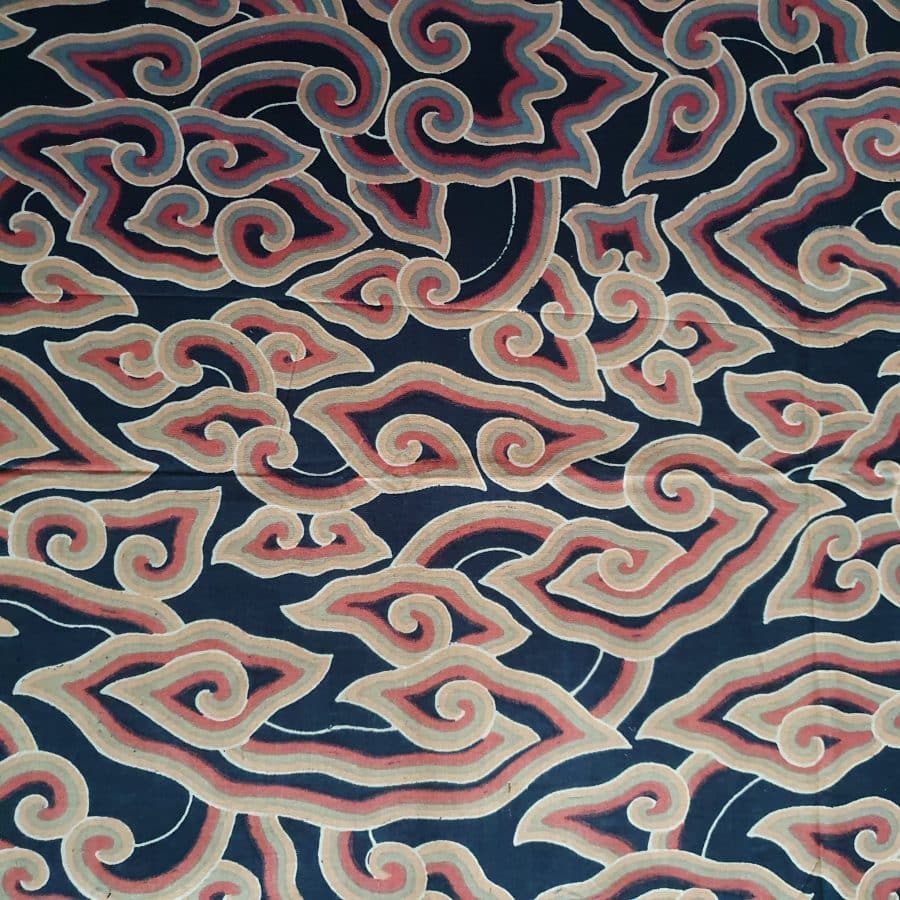 SOLD Vintage Hand Painted Oriental Cloud Batik Indonesia Textiles ...
