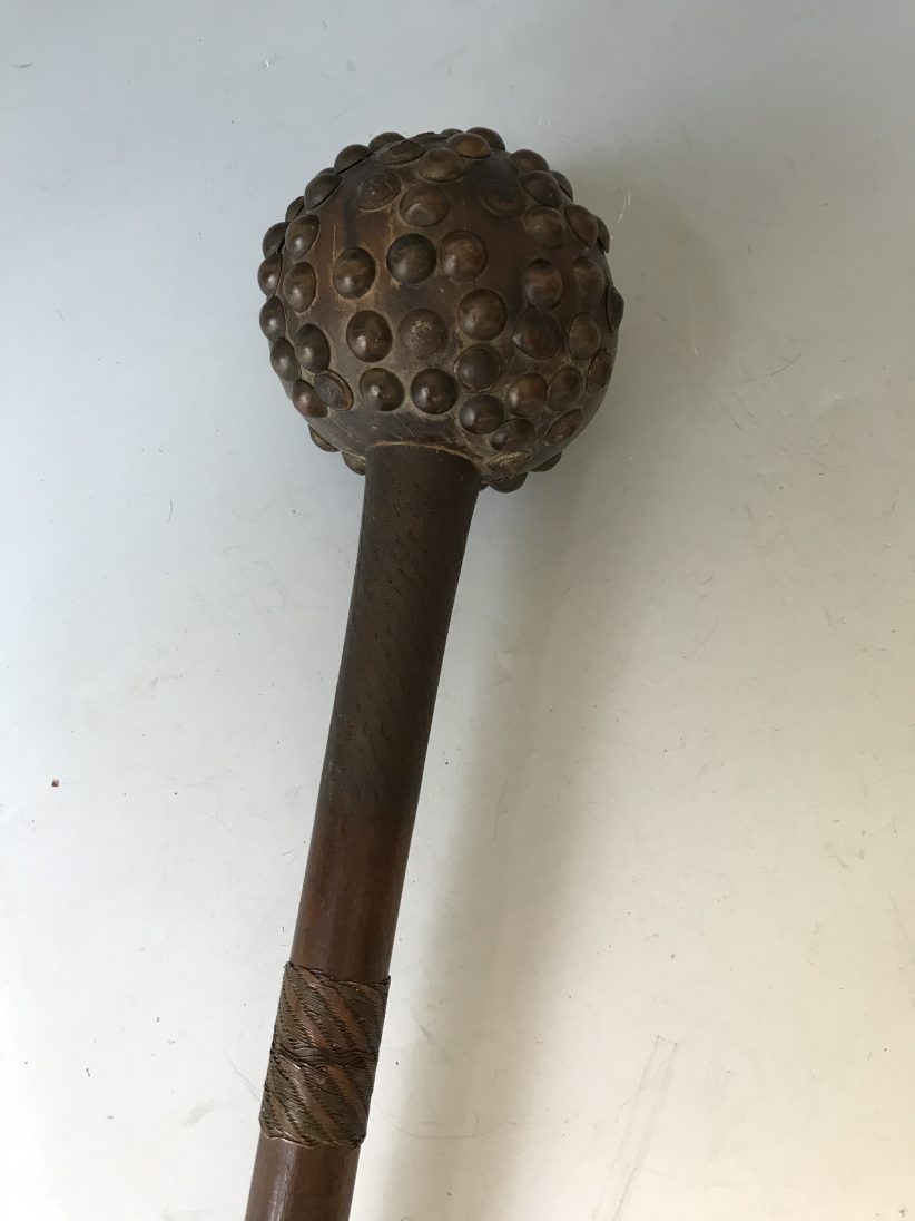 African Tribal Art Antique Zulu Studded Knobkerrie Club South Africa ...